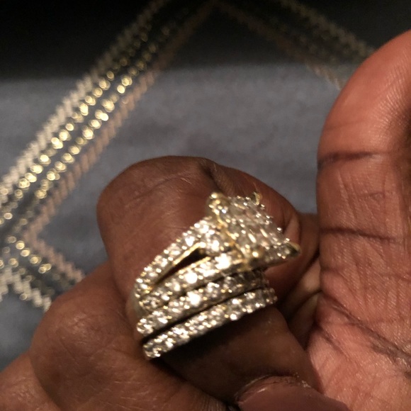 Zales | Jewelry | 4 Ct Tw Quad Princess Bridal Set In 4k | Poshmark